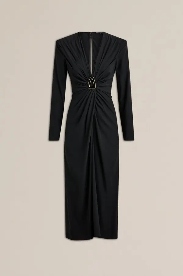 Scanlan Theodore Silk Triangle Trim Dress