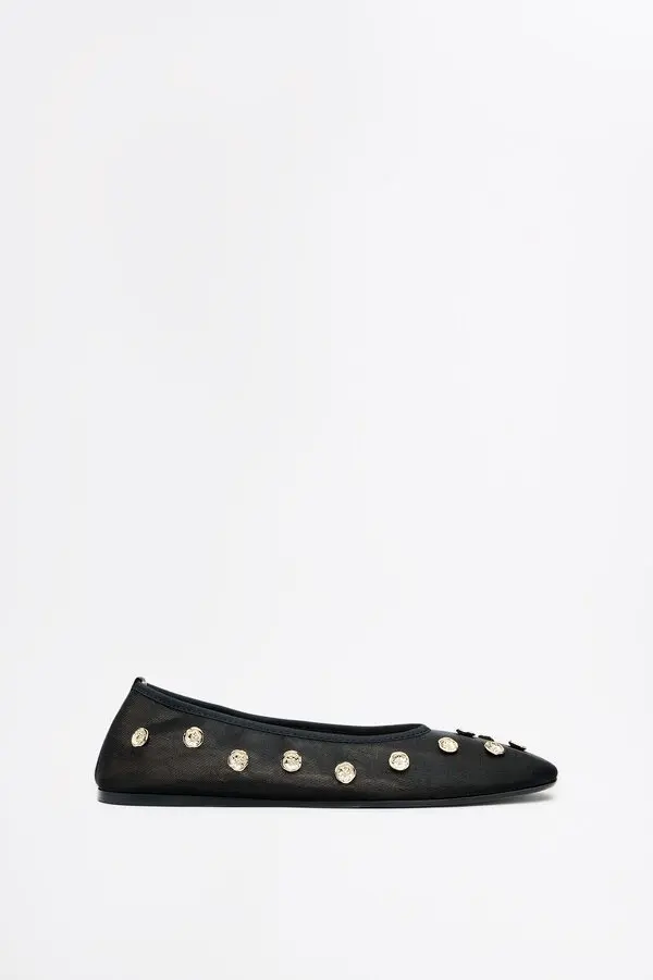 Scanlan Theodore Poppy Mesh Ballerina Flats