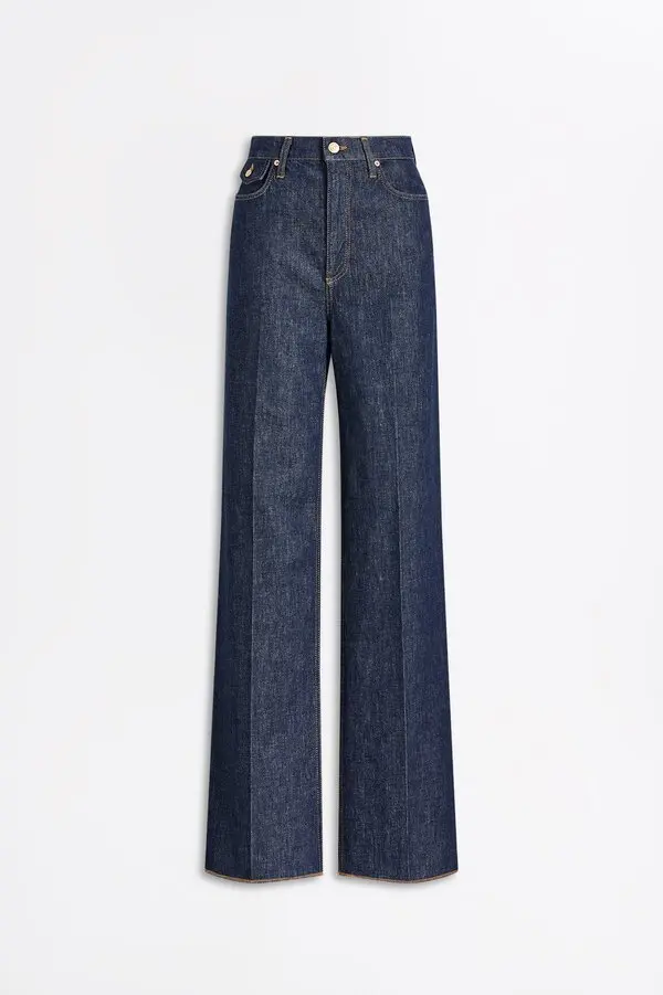 Scanlan Theodore High-rise Relaxed Flare Jeans - Indigo.b
