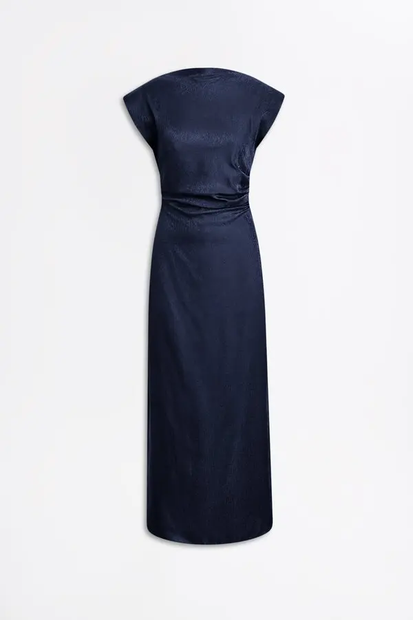 Scanlan Theodore Silk Jacquard Midi Dress