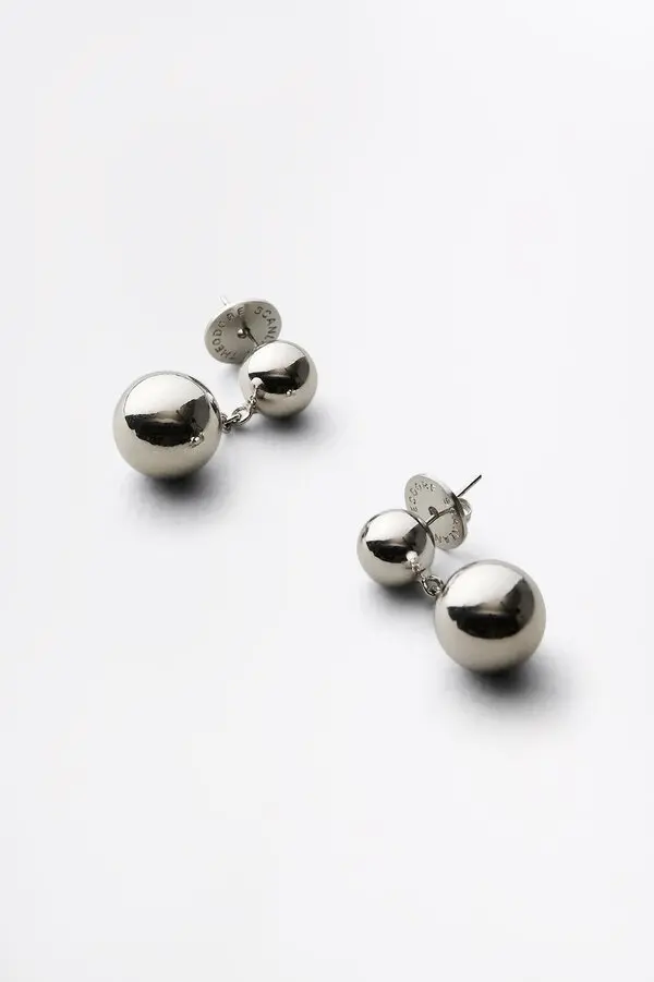 Scanlan Theodore Italian Sphere Drop Earrings - Silver