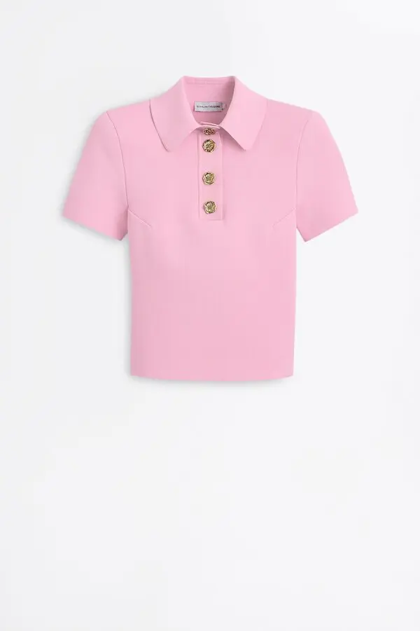 Scanlan Theodore Crepe Knit Poppy Shirt - Ballet.pink