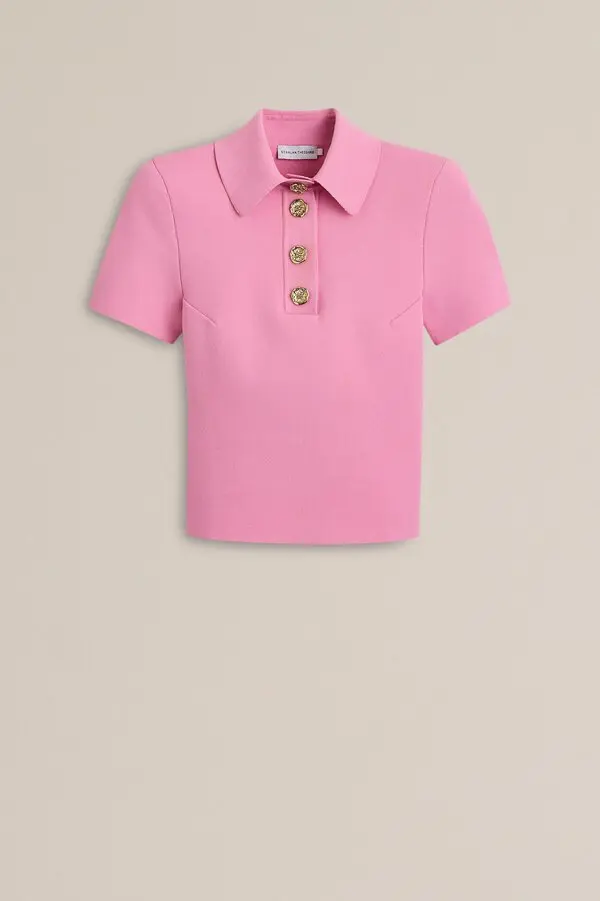 Scanlan Theodore Crepe Knit Poppy Shirt - Flamingo