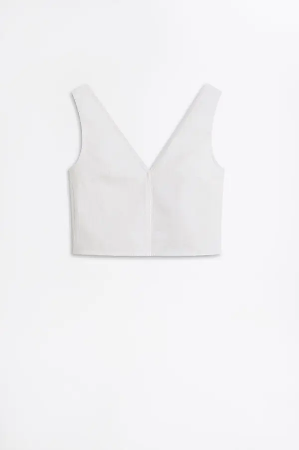 Scanlan Theodore Denim V-neck Tank - White