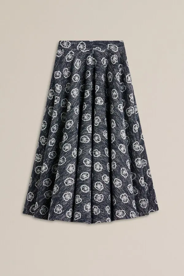 Scanlan Theodore Poppy Weave A-line Skirt