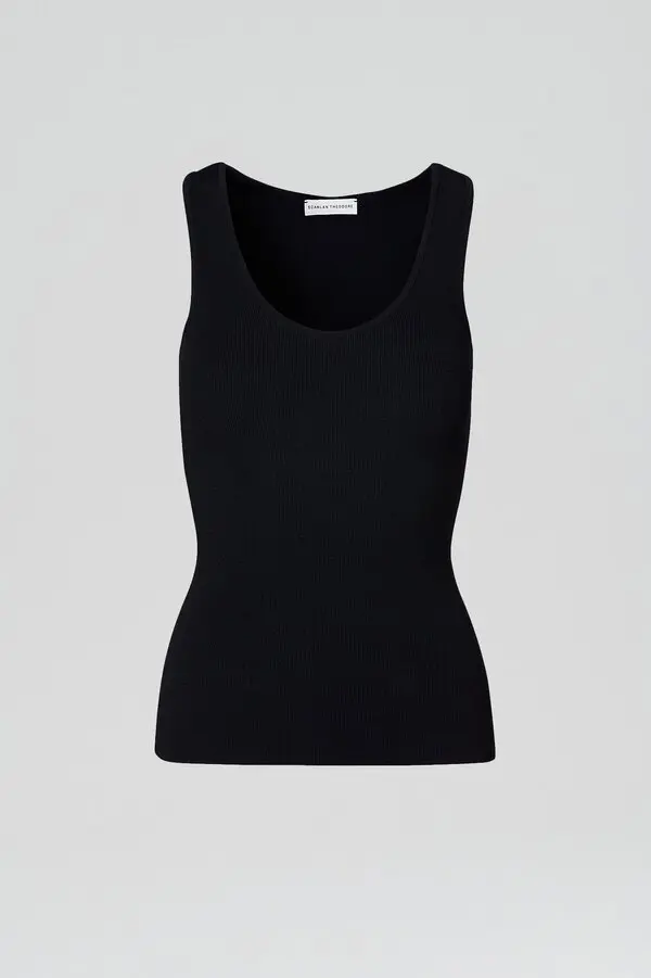 Scanlan Theodore Crepe Knit Singlet - Navy