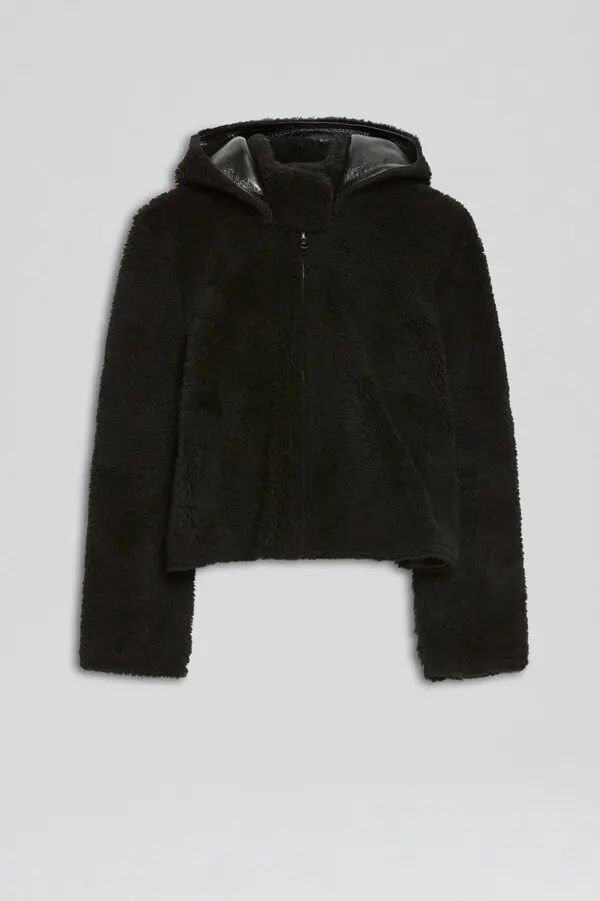 Scanlan Theodore Shearling And Leather Reversible Jacket