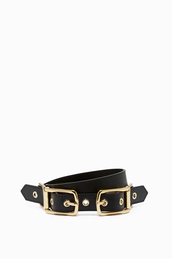 Scanlan Theodore Twin Saddle Buckle Belt - Black