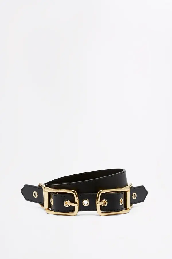 Scanlan Theodore Twin Saddle Buckle Belt - Black