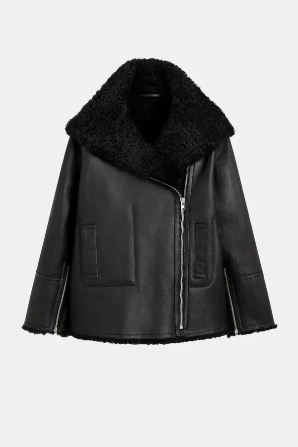Scanlan Theodore Shearling Trapeze Jacket