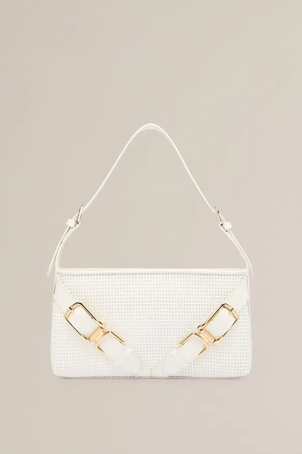 Scanlan Theodore Buckle Shoulder Bag - White