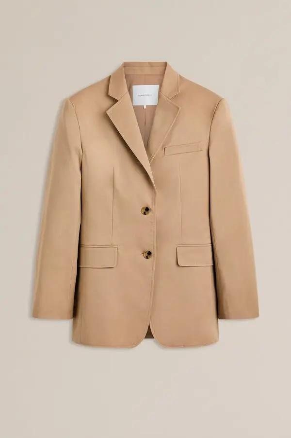 Scanlan Theodore Sateen Loose Fit Jacket - Camel