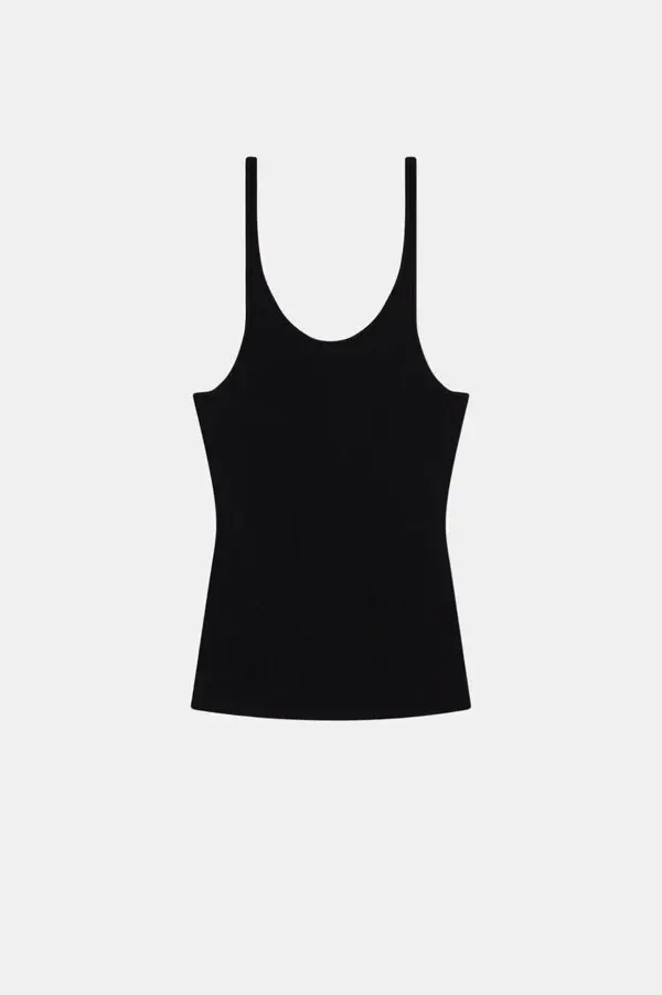 Scanlan Theodore Crepe Knit Rib Singlet - Black