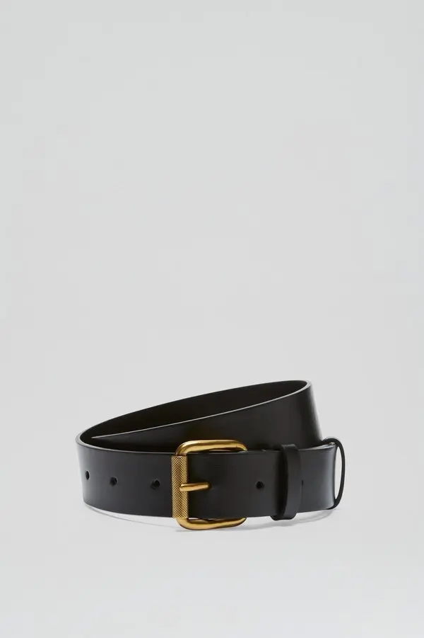 Scanlan Theodore Roller Buckle Leather Belt - Black