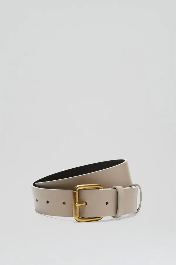 Scanlan Theodore Roller Buckle Leather Belt - Nude