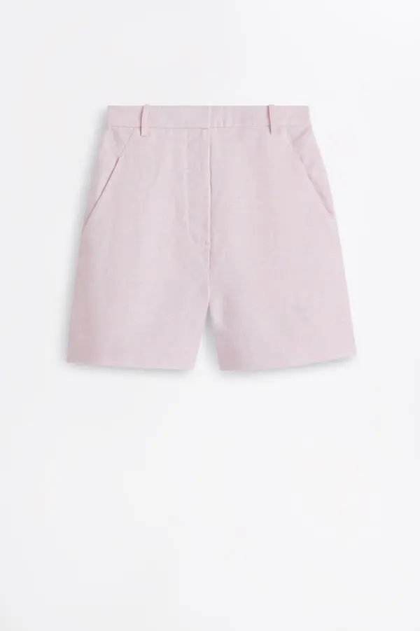 Scanlan Theodore Linen Thigh Length Short - Pale.pink