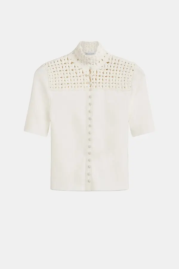 Scanlan Theodore Crepe Knit Daisy Top