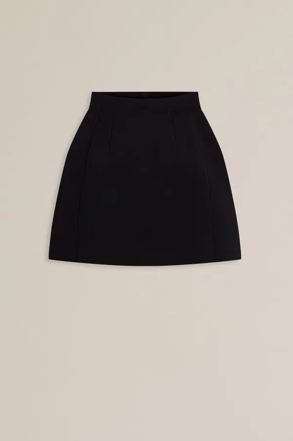 Scanlan Theodore Crepe Knit Peplum Skirt