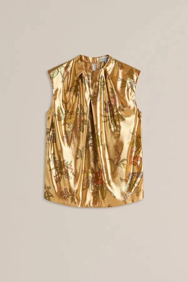 Scanlan Theodore French Tinsel Floral Top