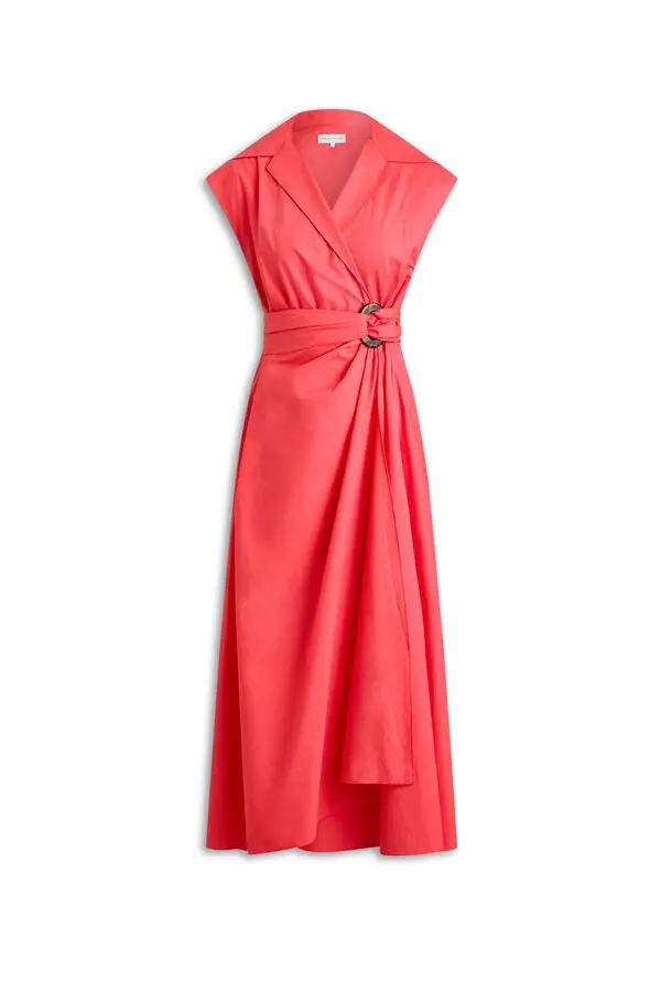 Scanlan Theodore Parachute Cotton Wrap Dress