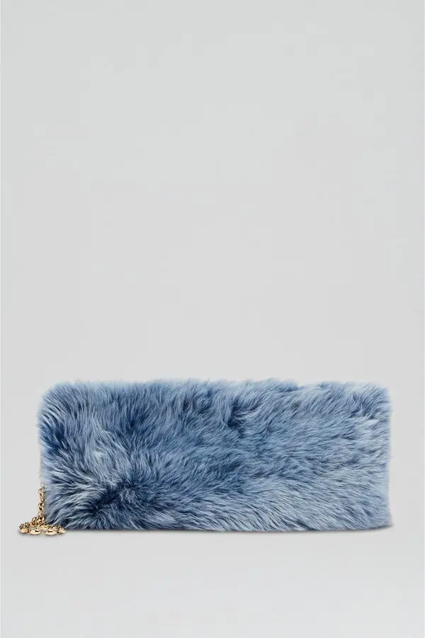 Scanlan Theodore Toscana Shearling Pouch - Denim