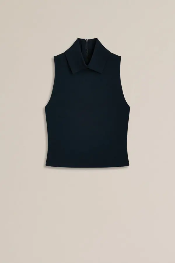 Scanlan Theodore Crepe Knit Sleeveless Top