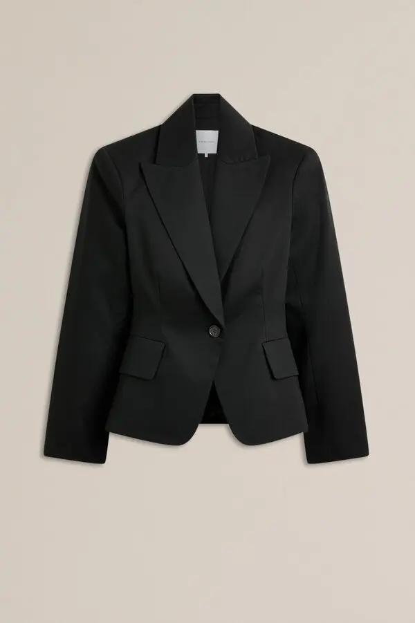 Scanlan Theodore Sateen Tailored Jacket - Black