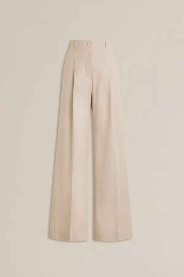Scanlan Theodore Sateen Pleat Front Trousers