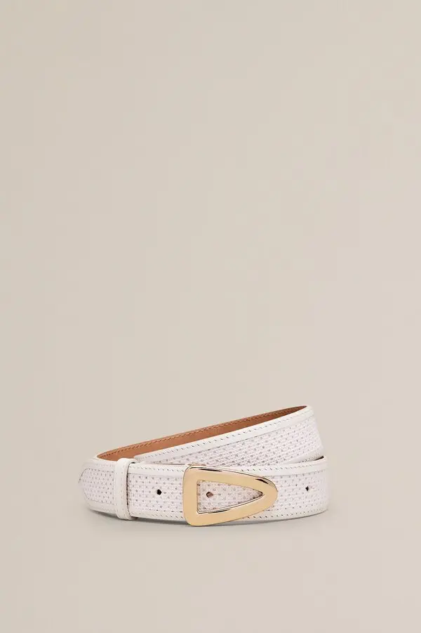 Scanlan Theodore Large Soft Triangle Belt - White