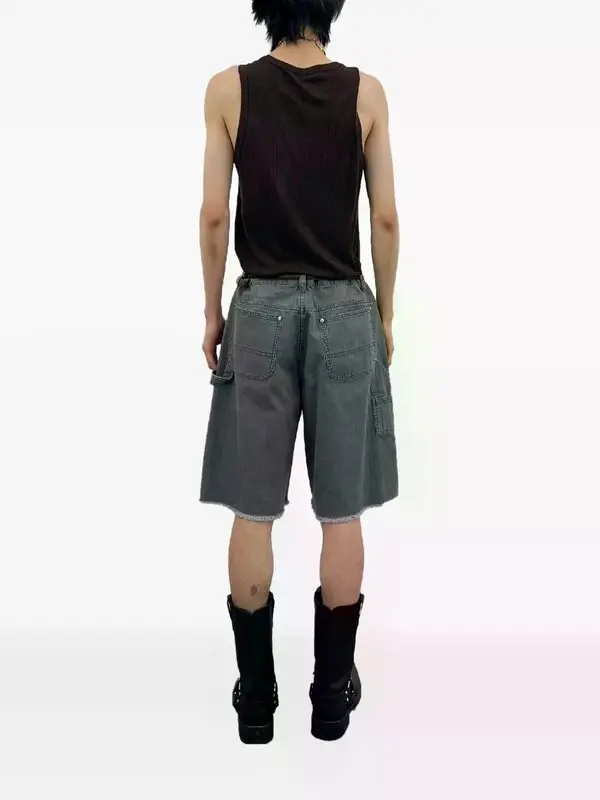 TONYWACK Distressed Hem Denim Shorts