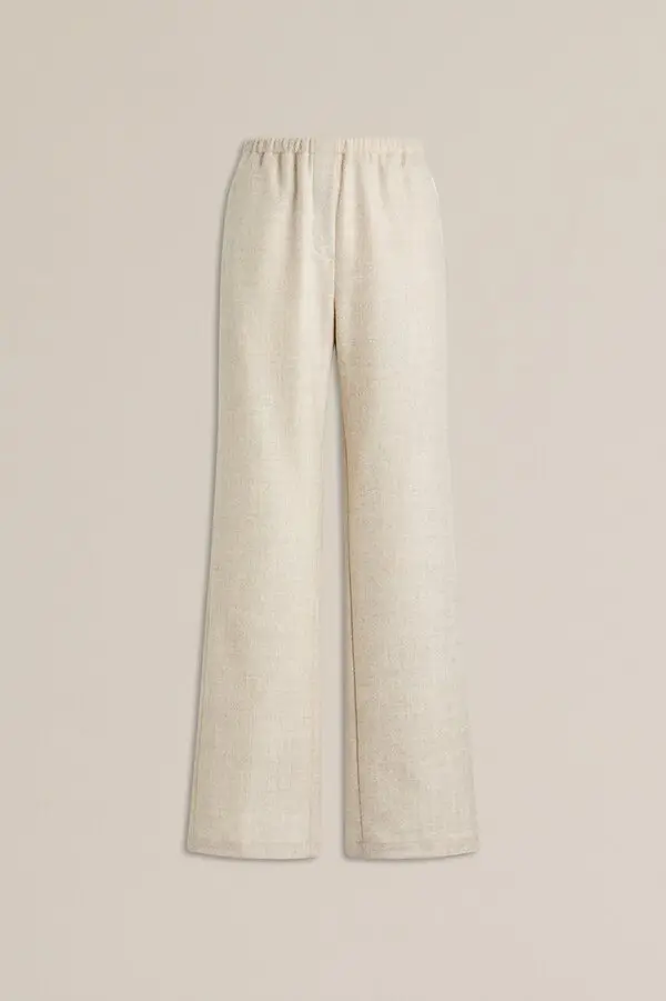 Scanlan Theodore Italian Flannel Straight-leg Trousers - Wheat
