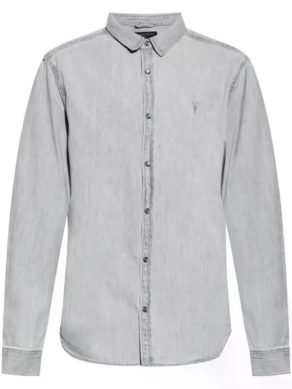 ALLSAINTS Gleason Cotton Shirt - Grey