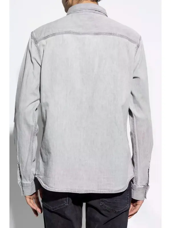 ALLSAINTS Gleason Cotton Shirt - Grey