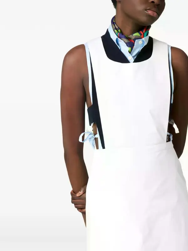 Miu Miu Pinafore-style Midi Dress - White