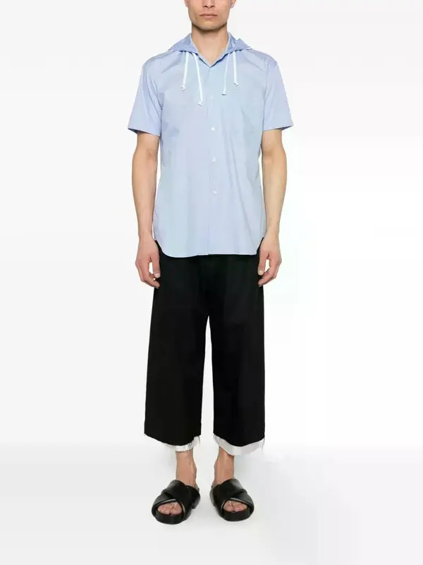 Comme Des Garçons Hooded Stripe-pattern Shirt