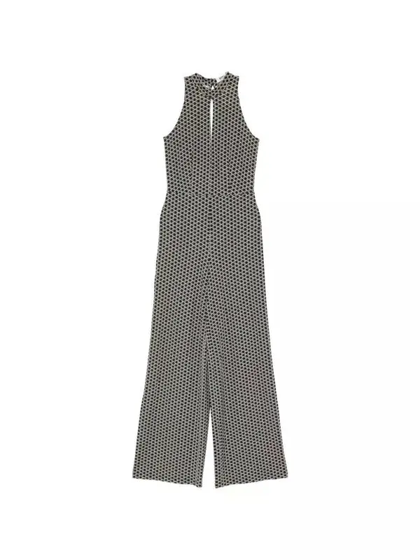 SIYU Geometric-print Jumpsuit - Black