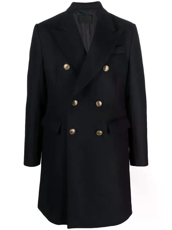 Prada Double-breasted Peak-lapel Coat