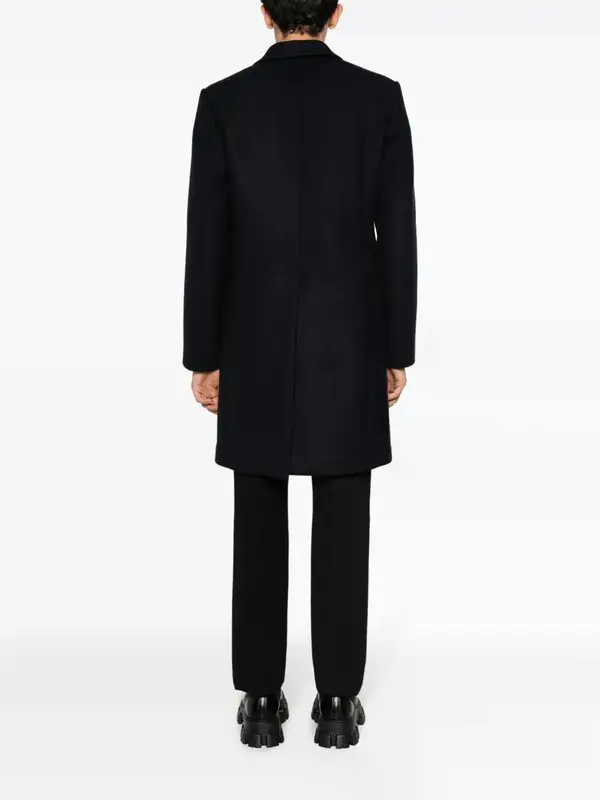 Prada Double-breasted Peak-lapel Coat