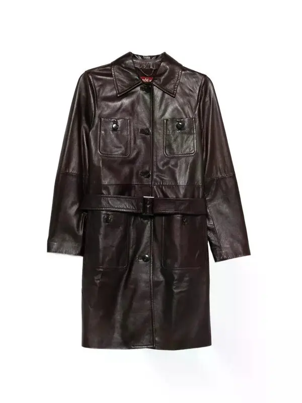 Max Mara Buttoned Belted Coat