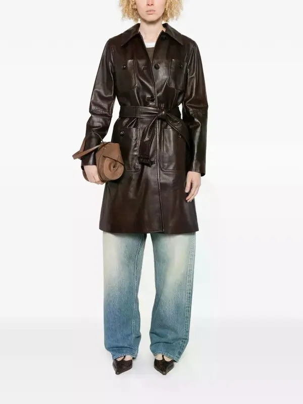 Max Mara Buttoned Belted Coat
