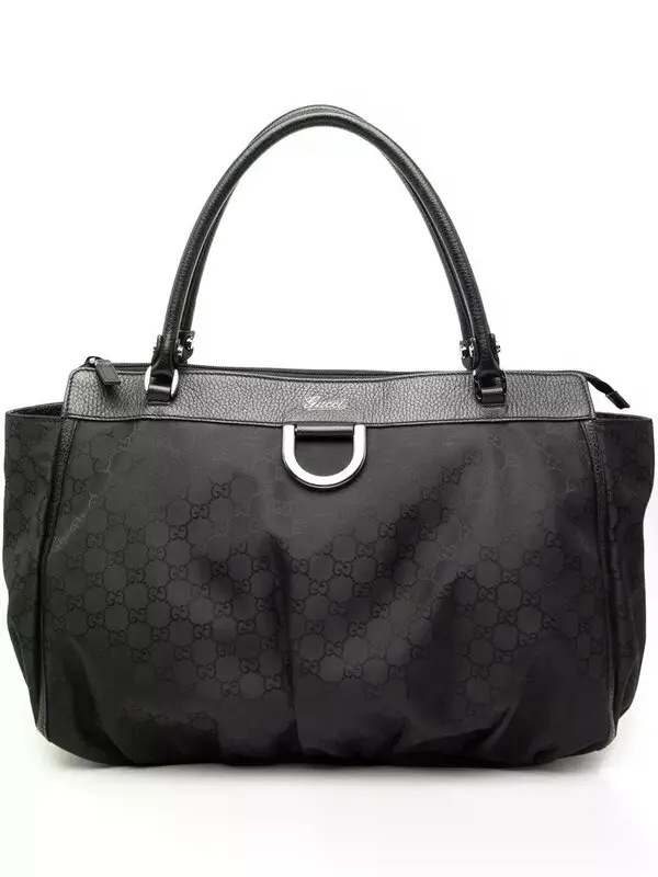 Gucci Large Gg Nylon Abbey D-ring Tote Bag