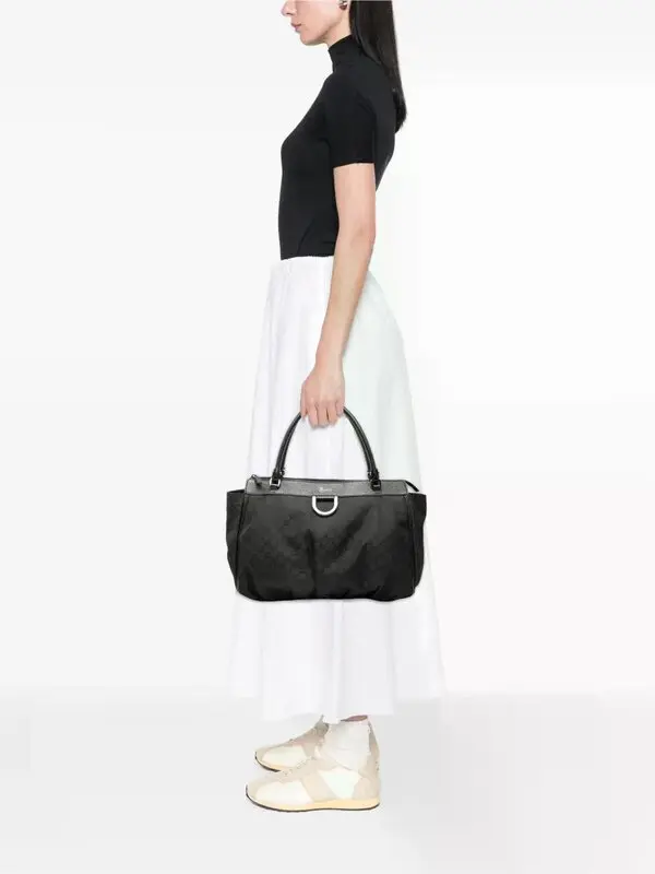 Gucci Large Gg Nylon Abbey D-ring Tote Bag