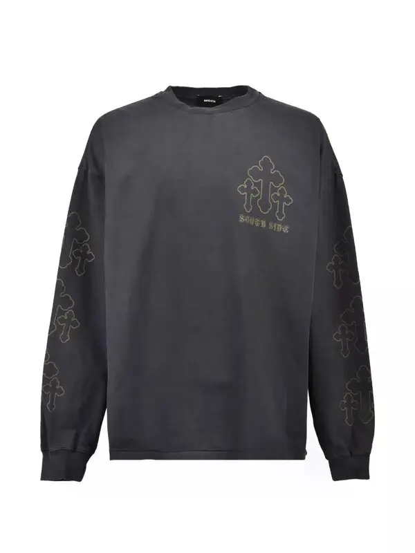 BREATH Long-sleeve Crew-neck T-shirt - Black