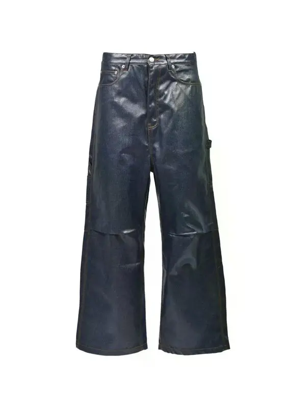 BREATH Coated Wide Leg Jeans