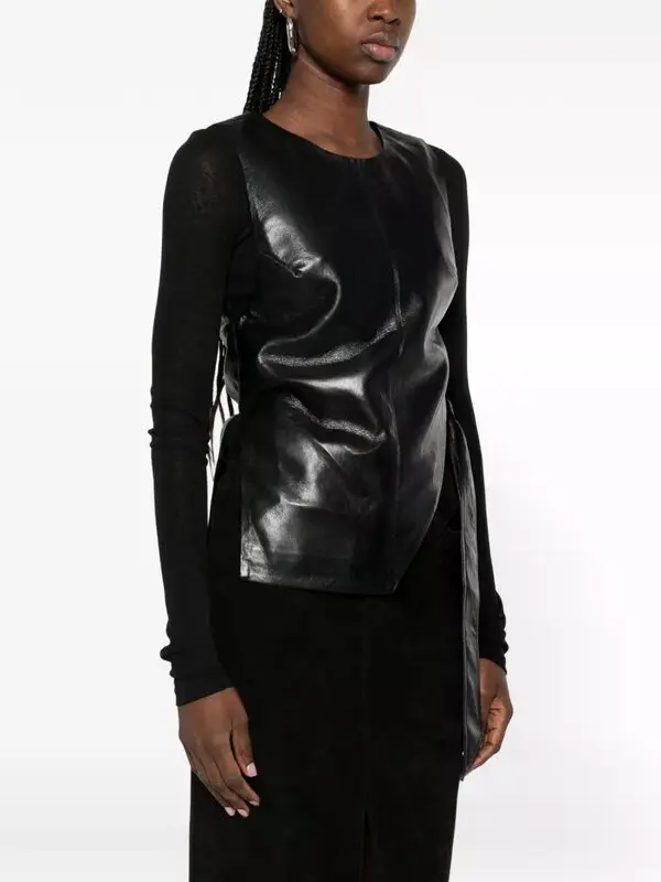 Nanushka Long-sleeve Tie-detail Top
