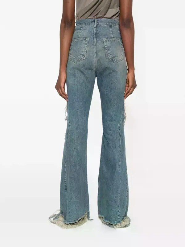 Rick Owens Distressed Flared Jeans