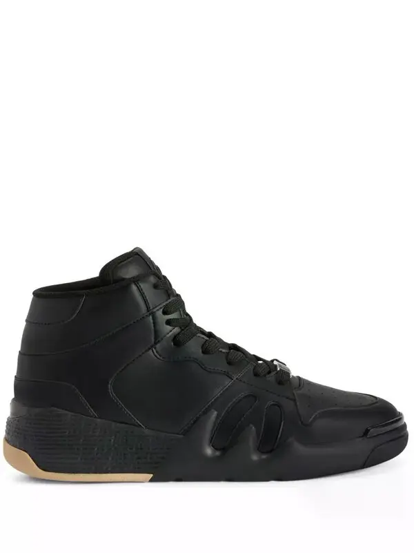 GIUSEPPE ZANOTTI Talon Perforated High-top Sneakers - Black