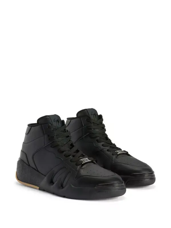 GIUSEPPE ZANOTTI Talon Perforated High-top Sneakers - Black