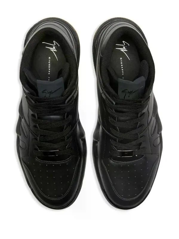 GIUSEPPE ZANOTTI Talon Perforated High-top Sneakers - Black