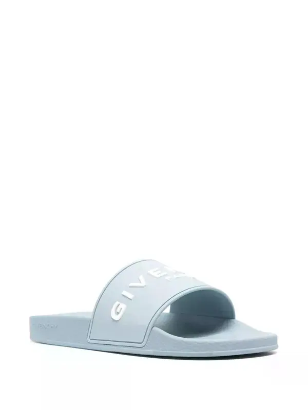 Givenchy Logo-embossed Slides - Blue